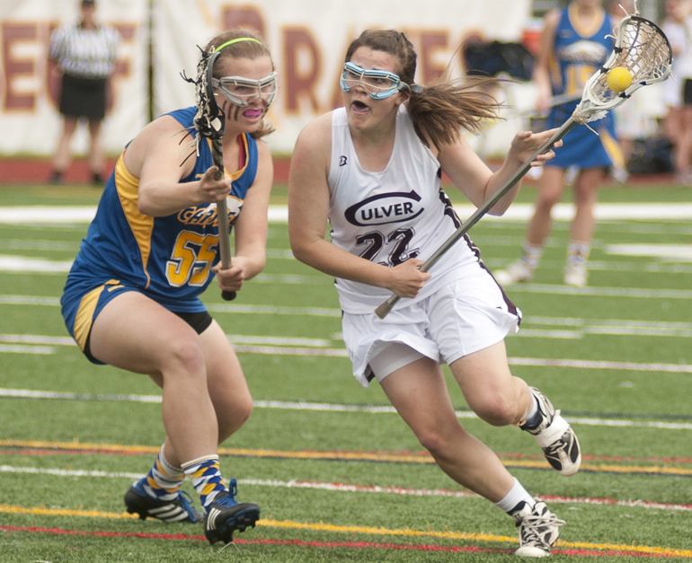 Carmel defender Madeline Engledow tries to keep Culver attacker ...